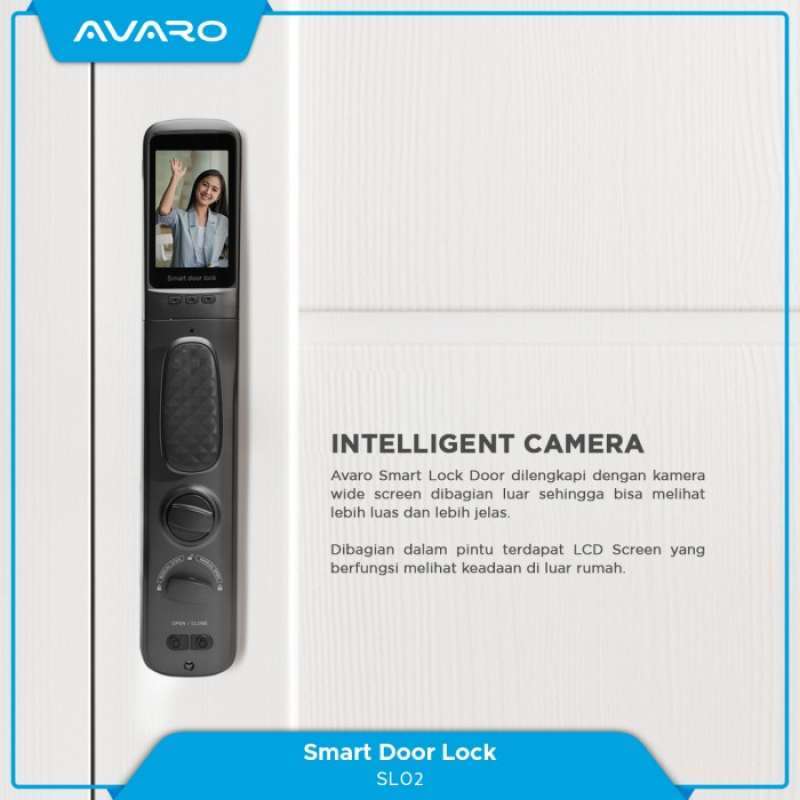 Promo AVARO SL02 SMART DOOR LOCK HANDLE RFID FINGERPRINT CAMERA FACE - Diskon 50% di Seller ...