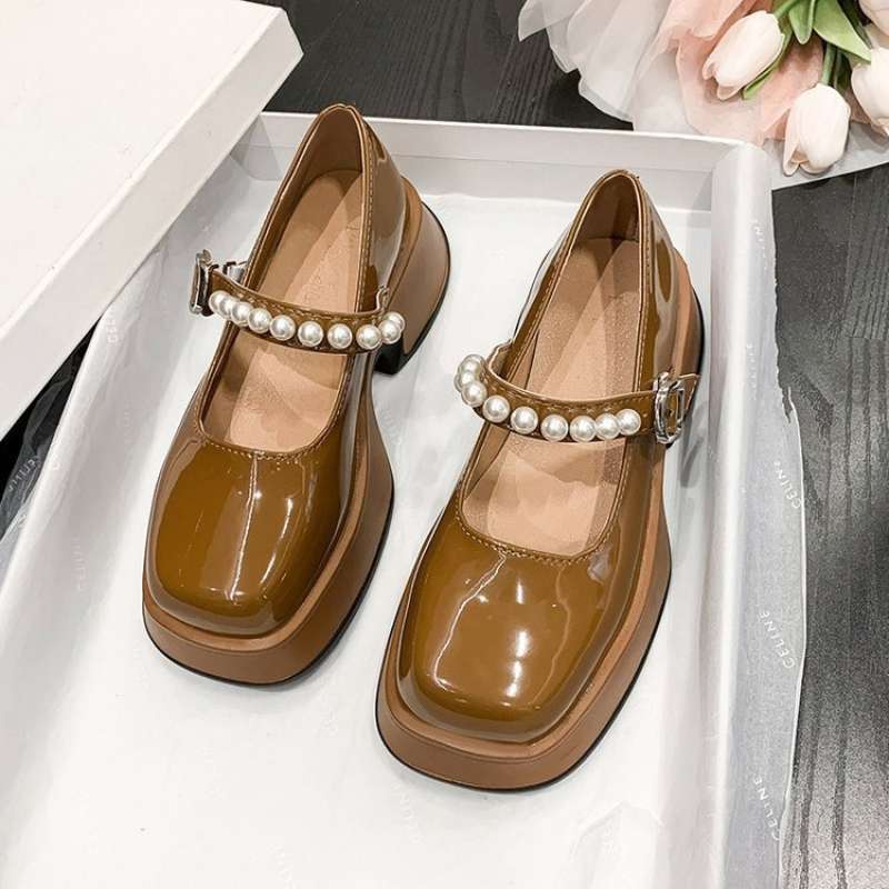 Jual Sepatu Wanita Korean Style Docmart Pearl Kekinian Platform Shoes ...