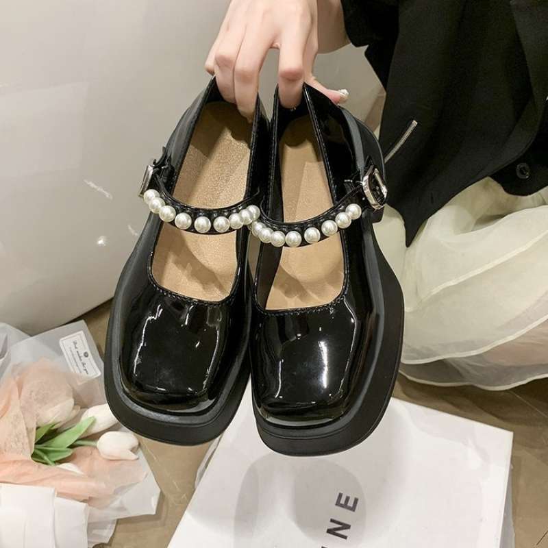 Jual Sepatu Wanita Korean Style Docmart Pearl Kekinian Platform Shoes ...