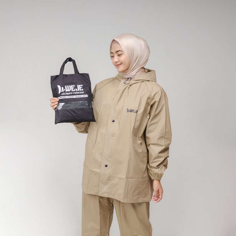 Jual Weje Jas Hujan Setelan Dewasa Pria Wanita Premium Bahan Tebal Pvc Dan Nilon Raincoat - L ...