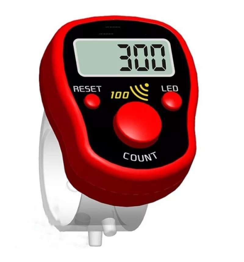 Jual Tasbih Digital LED Alarm 100 Bunyi Finger Counter Original Alat ...