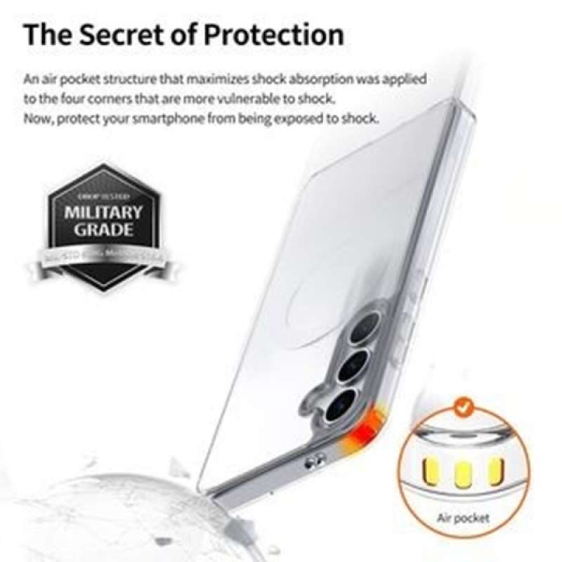 Promo Case Samsung Galaxy S24 Ultra Plus ARAREE DUPLE M Magsafe Compatible - S24 Ultra Clear ...