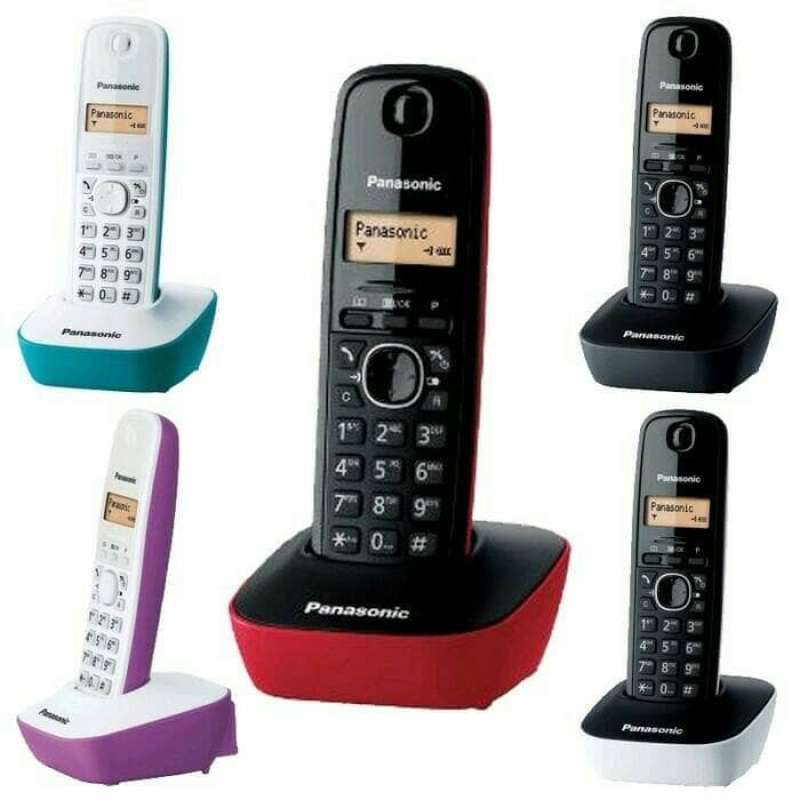 Jual Panasonic Kx-tg1611 Telepon Cordless Wireless Phone - Hitam Merah ...