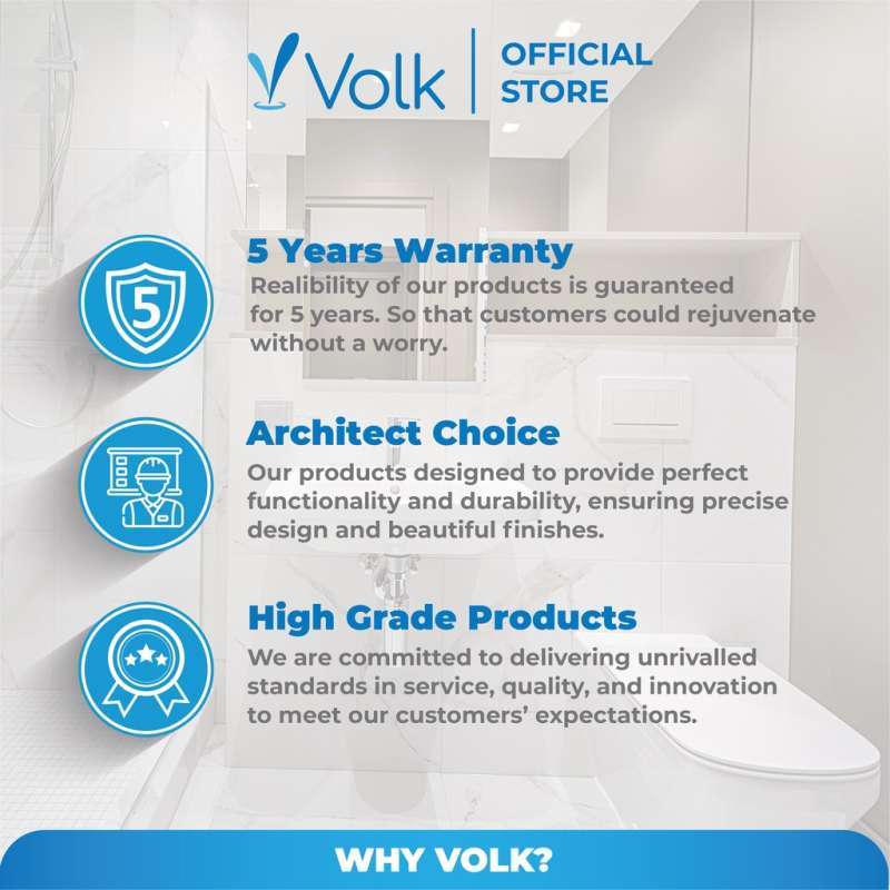 Jual Kloset Duduk Volk Raphael 1646B Toilet / Kloset Duduk One Piece ...