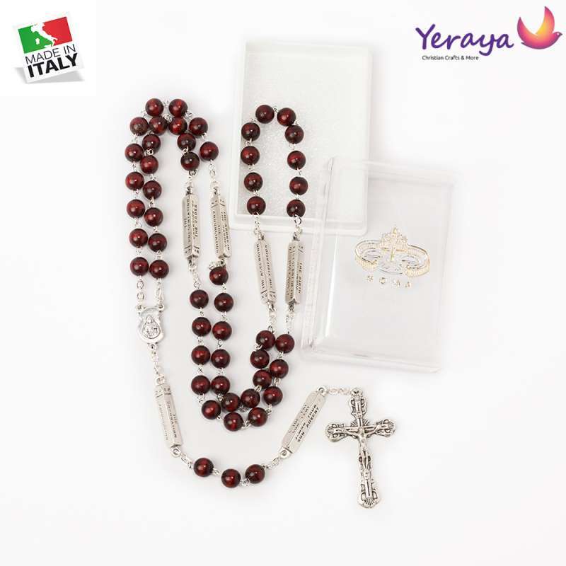 Jual Rosario Kayu Penyaliban dan Kematian Yesus Red Made in Italy ...