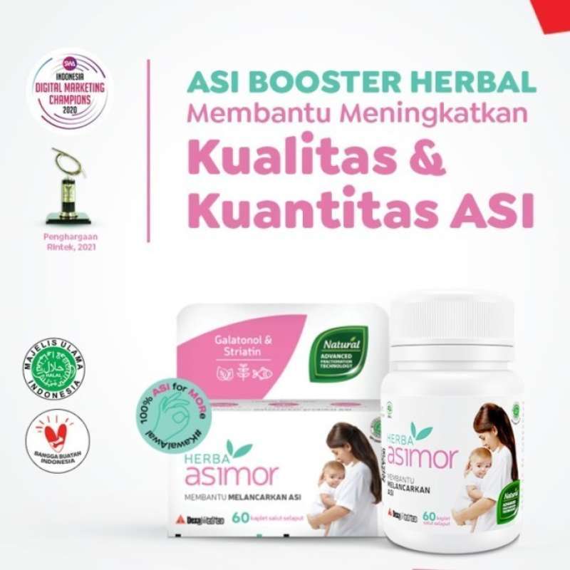 Promo Herba ASIMOR Botol 60 Kapsul Asi Booster Pelancar Asi Melancarkan ...
