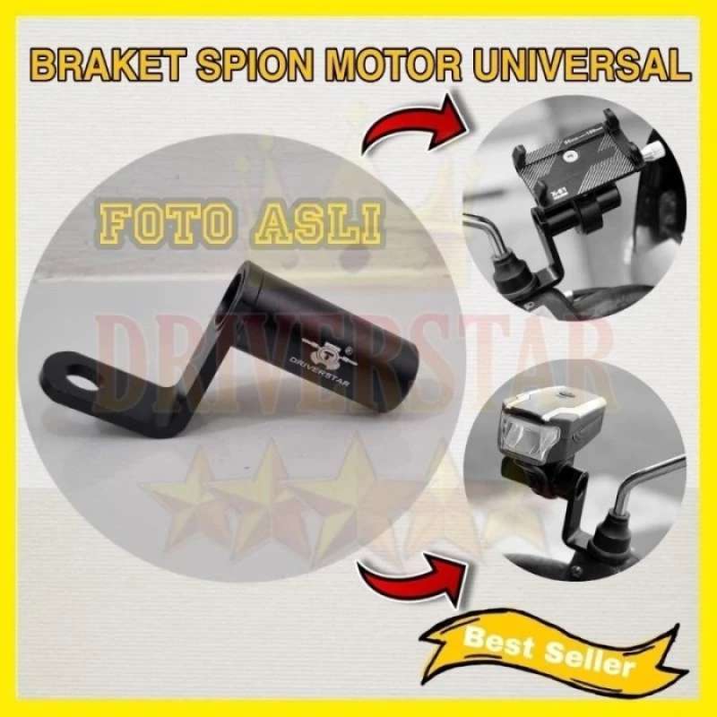 Promo (FULLSET) HOLDER STANG MOTOR FULL BESI X-50 + BRAKET SPION ...