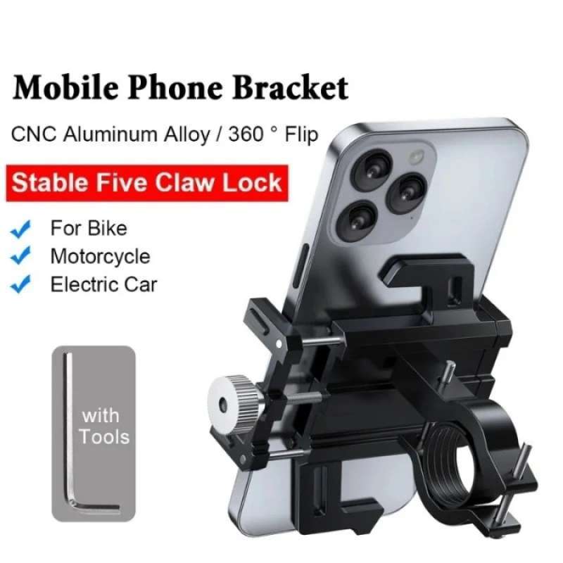 Promo (FULLSET) HOLDER STANG MOTOR FULL BESI X-50 + BRAKET SPION ...