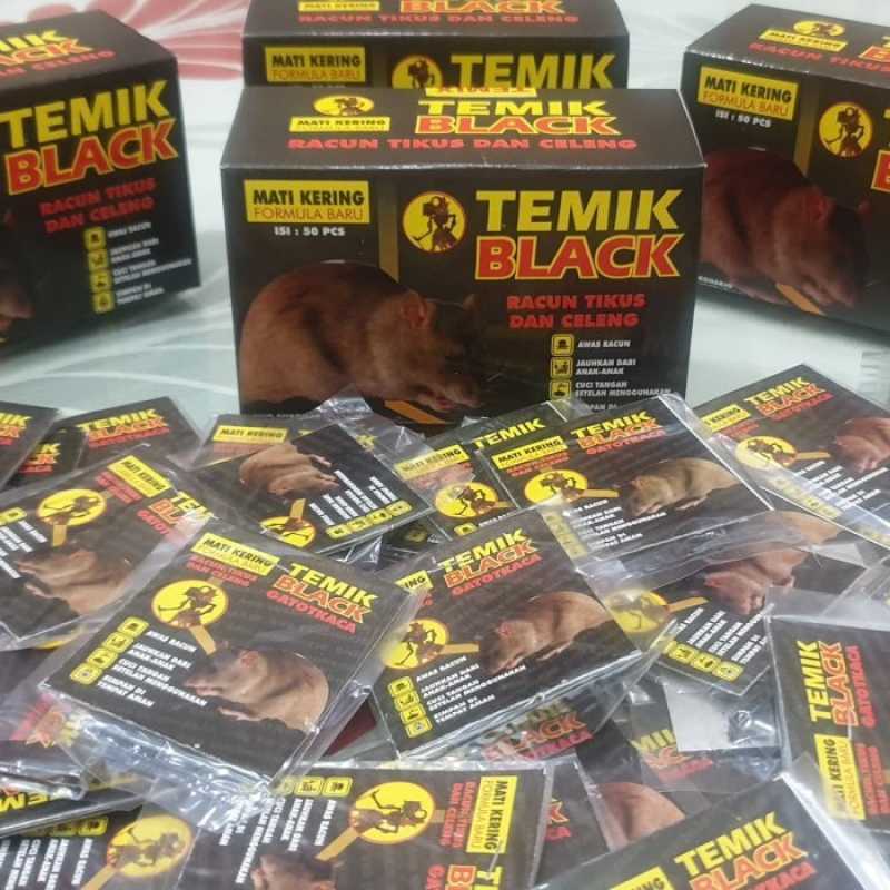 Promo Racun Tikus dan Celeng Temik Temix Black Mati Kering Isi 50 pcs ...