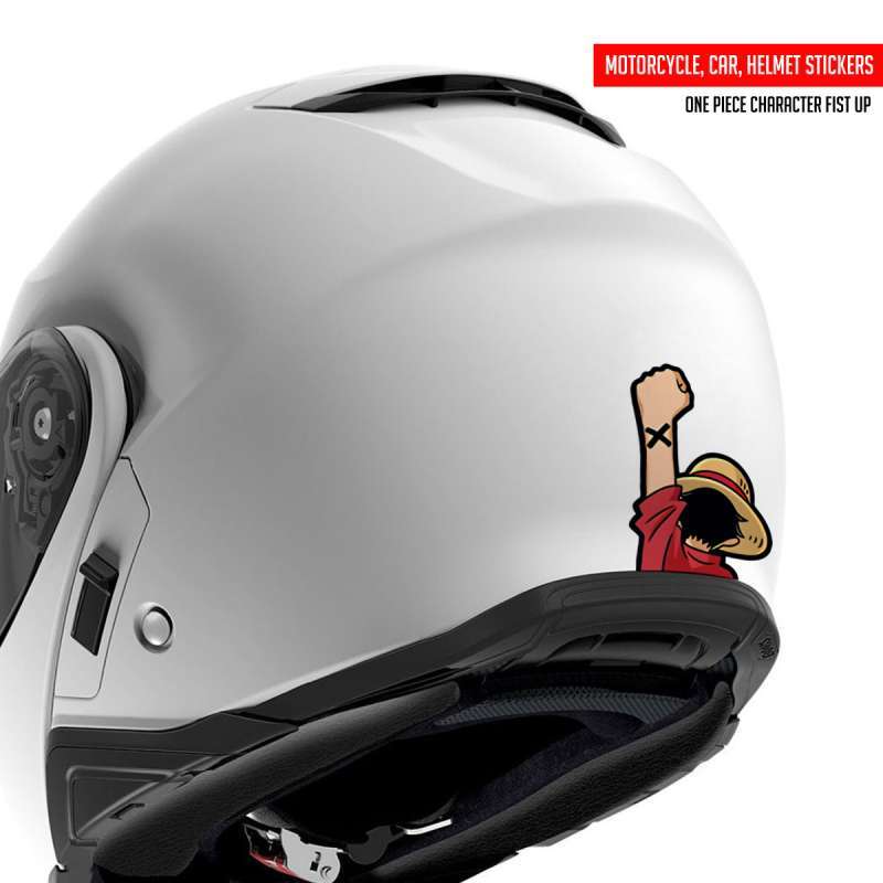 Jual Sticker Anime One Piece Fist Up Helm Motor Mobil vespa scoopy bmw ...
