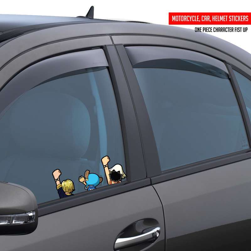 Jual Sticker Anime One Piece Fist Up Helm Motor Mobil vespa scoopy bmw ...
