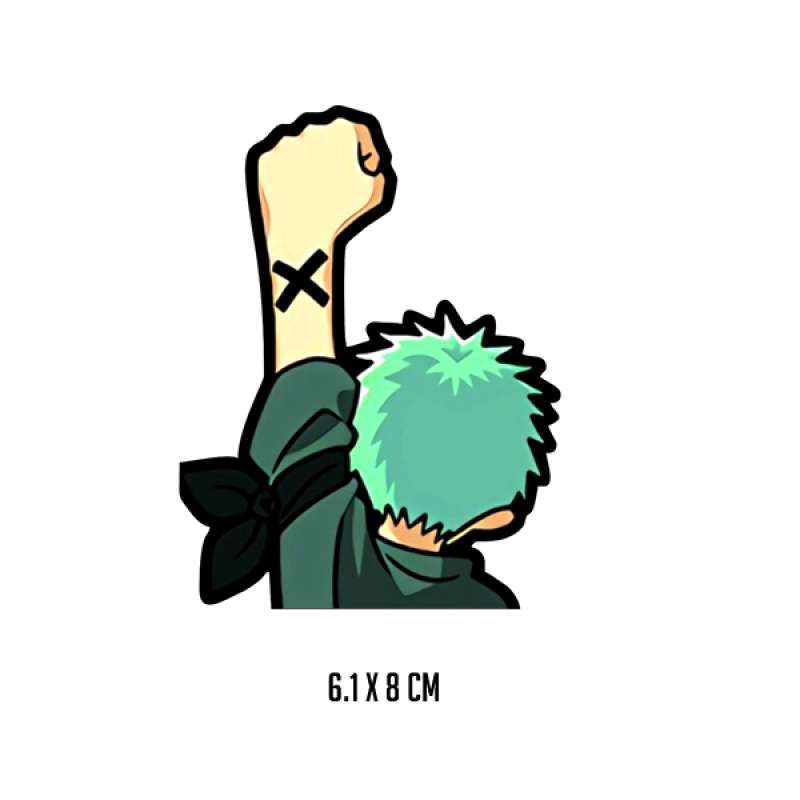 Jual Sticker Anime One Piece Fist Up Helm Motor Mobil vespa scoopy bmw ...
