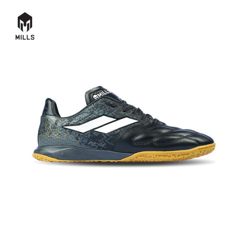 Jual Mills Sepatu Futsal Astro Spartan Mk Prime In Black / Dk. Grey ...