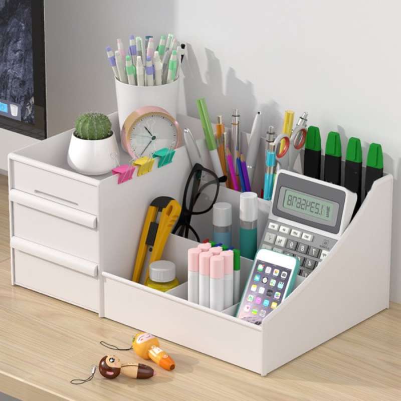 Jual Set Rak Meja 2 Laci Kerja Stationery Make Up Kosmetik Organizer ...