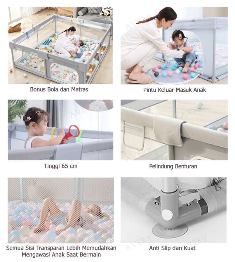 Promo PAGAR BAYI ANAK / KOLAM TEMPAT BERMAIN MANDI BOLA - PLAYPEN ...