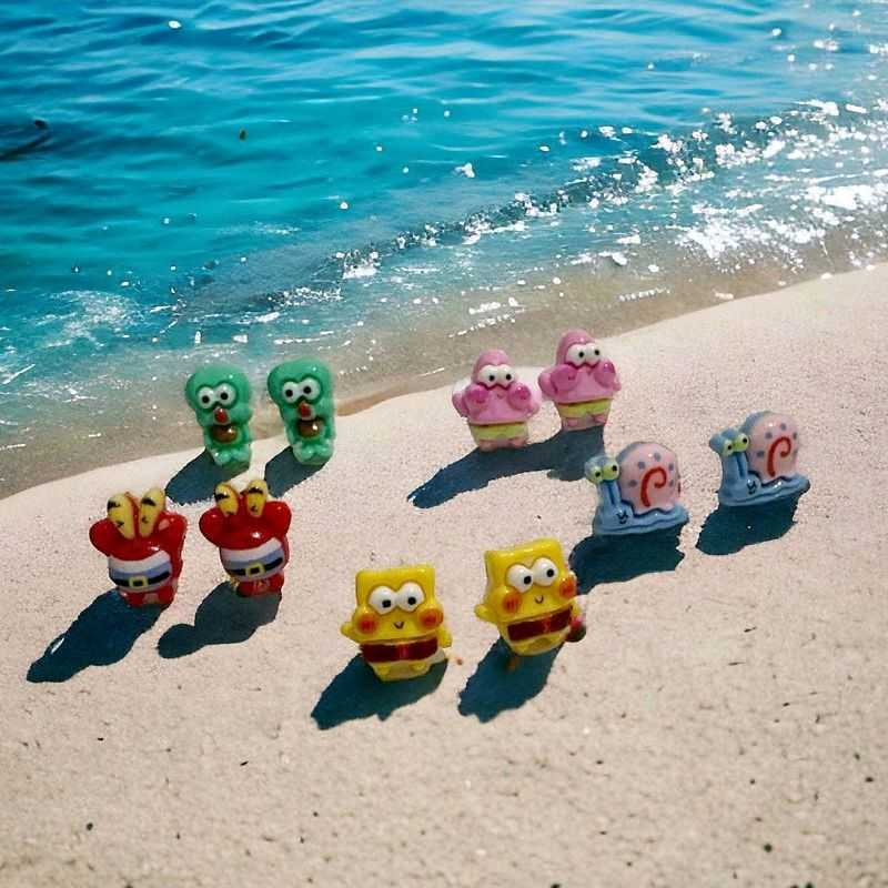 Jual Anting Tusuk Karakter Spongebob Patrick Mr Crab Gary Squidward ...