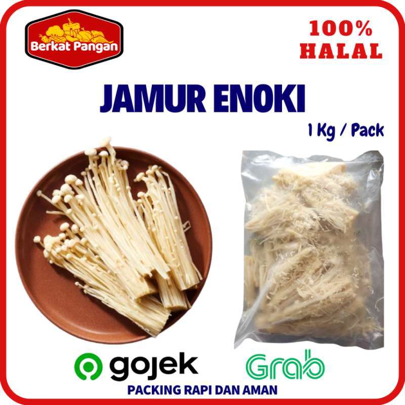 Jual Jamur Enoki Frozen 1Kg / Enoki Mushrooms di Seller Berkat Pangan ...