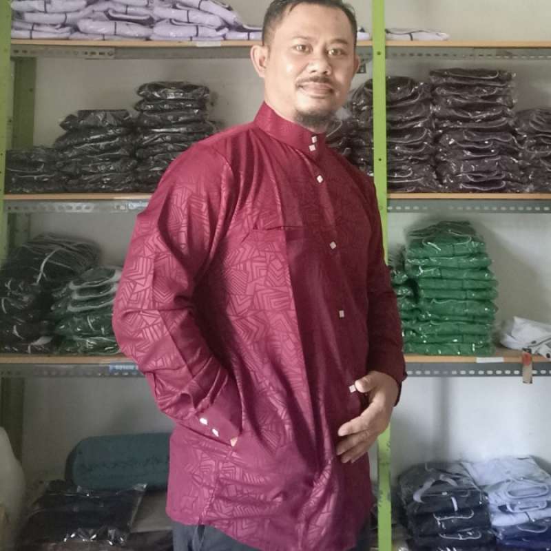 Promo koko sultan atau kemko sultan bahan embos - merah bata, M - L Abu ...