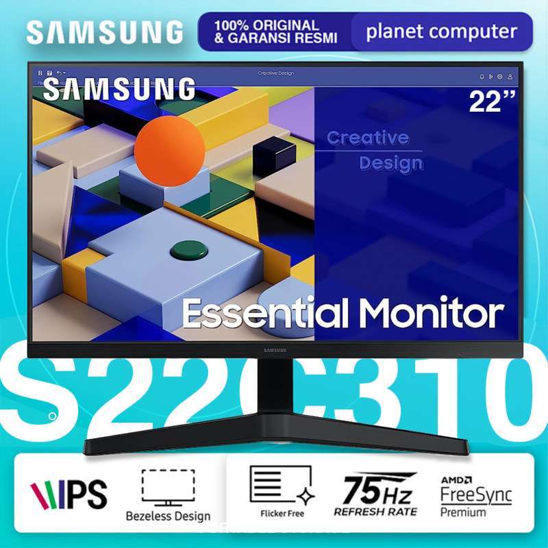 Jual Monitor LED SAMSUNG S31C S22C310 22 IPS 1080p FHD 75Hz HDMI ...