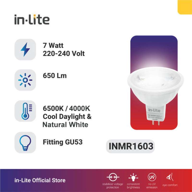 Jual Lampu Sorot LED inlite Spotlight 7w 7 watt INMR1603 Lampu In-Lite ... Jual Lampu Sorot LED inlite Spotlight 7w 7 watt INMR1603 Lampu In-Lite ...