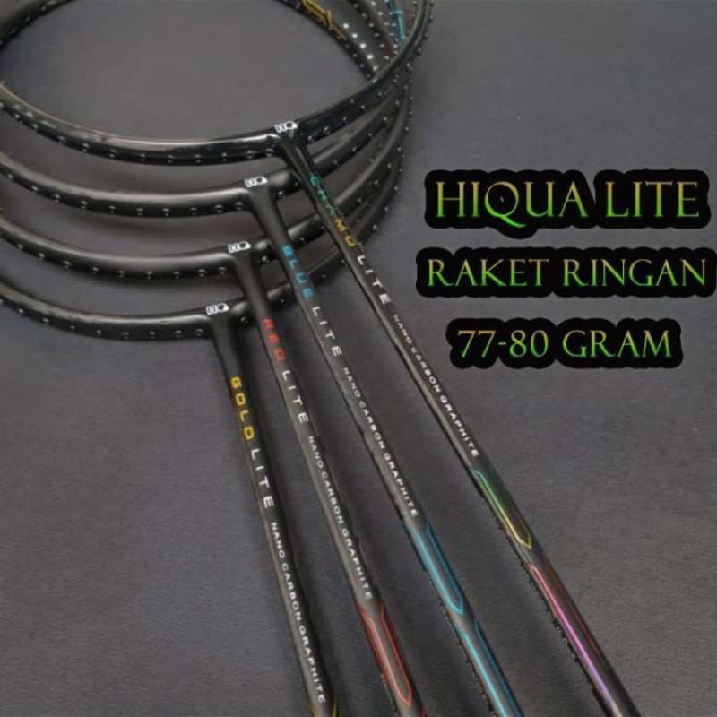 Promo Raket Badminton HIQUA HI-QUA LITE GOLD/CHAMO/BLUE/RED LITE RINGAN ...