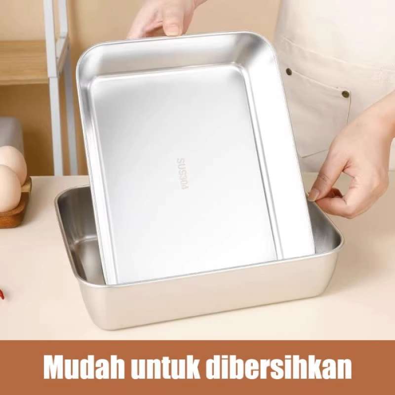 Promo KOTAK KONTAINER MAKANAN KULKAS BAKI STAINLESS STEEL COCOK UNTUK ...