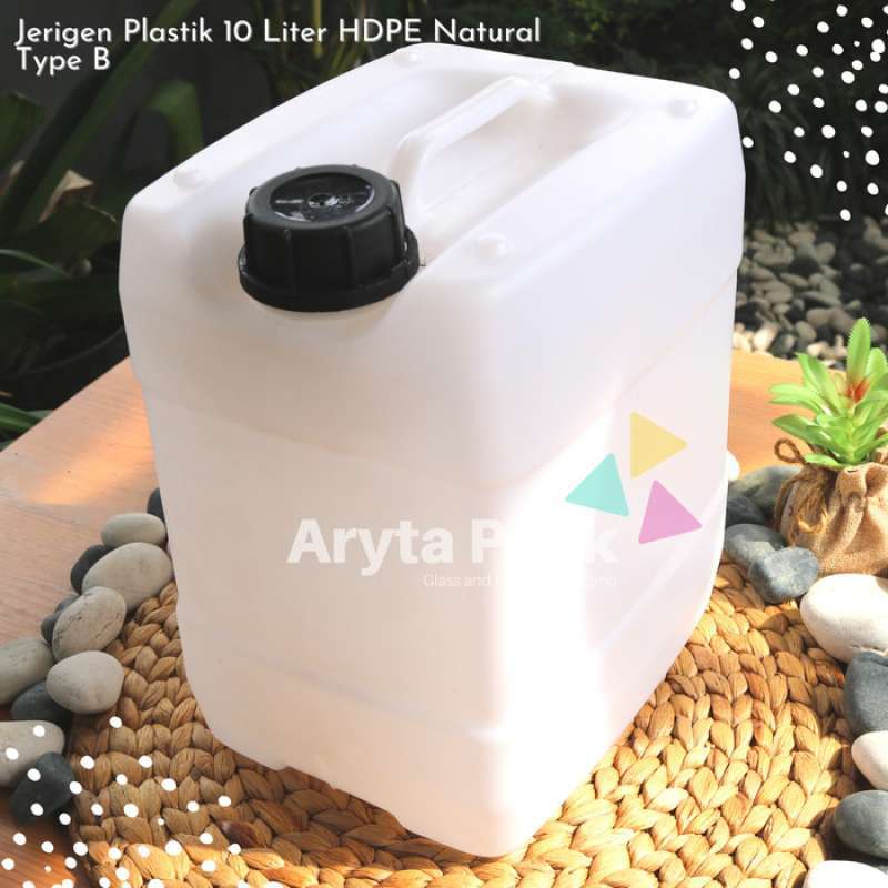 Promo HD397(B). Jerigen plastik 10 liter HDPE natural type B Diskon 9% di Seller KIkan Store ...