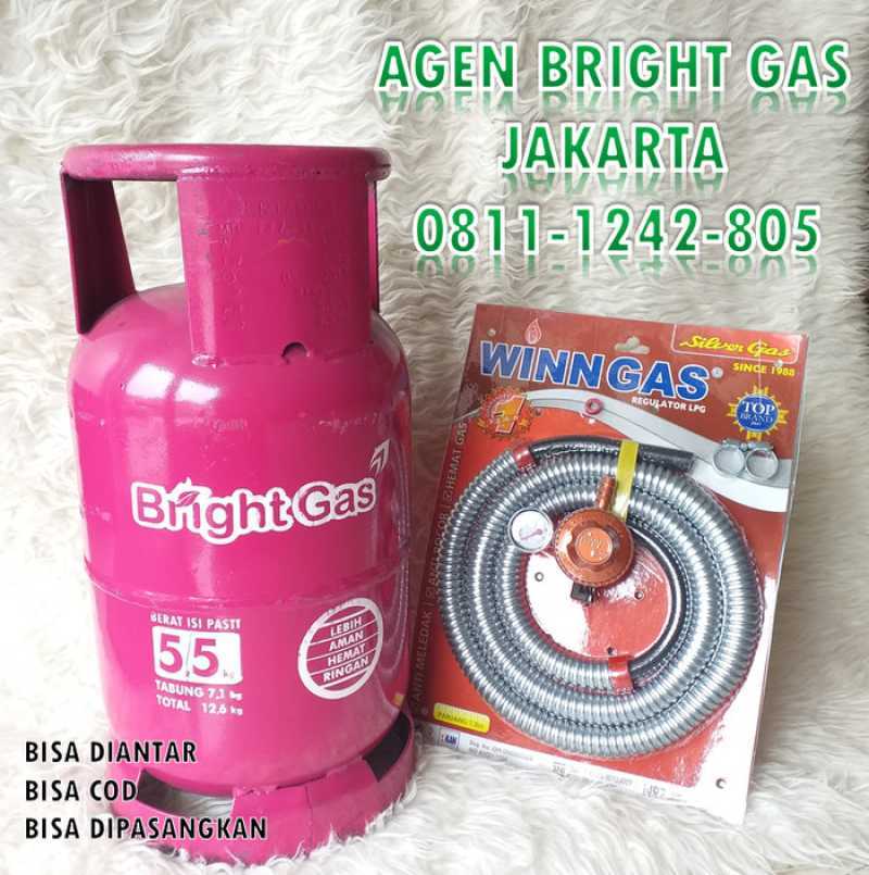Promo PAKET BRIGHT GAS 5,5 KG PINK PLUS ISI + REGULATOR Diskon 23% di ...