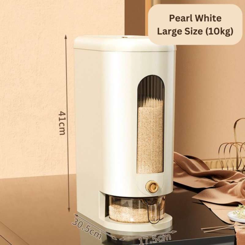 Promo Lewis Rice Dispenser / Wadah Tempat Beras Aesthetic Mewah Plastik ...