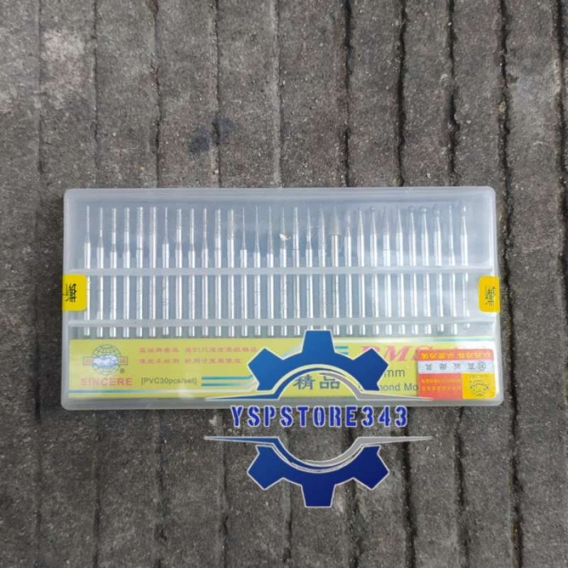 Promo Intan mini set 30 pcs mata Diamond Tuner Bor ukir 3 mm Diskon 23% ...