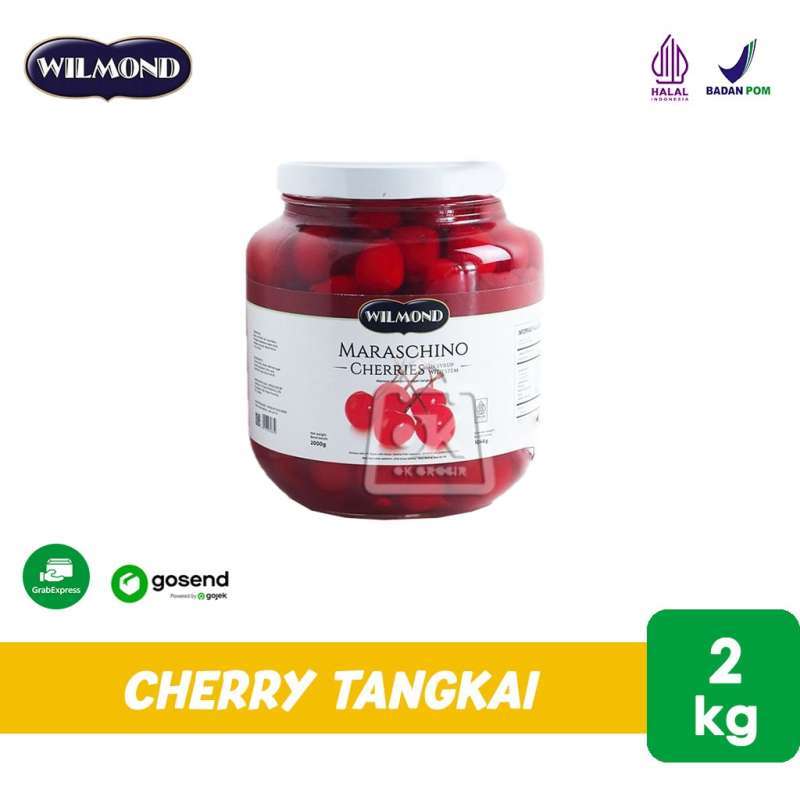 Promo Cherry Merah Maraschino Wilmond Toples Kaca 2kg (khusus Instant ...