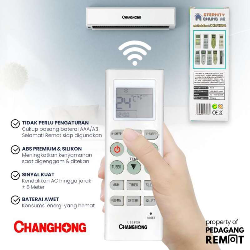 Promo Remot Remote Ac Changhong Multi Universal Kkg9b-ch Diskon 15% Di ...