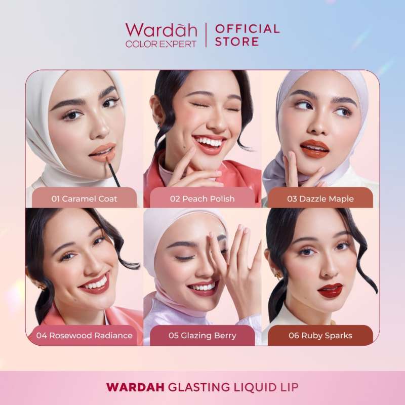 Promo New! Wardah Glasting Liquid Lip - Hi-pigmented Glass Color ...