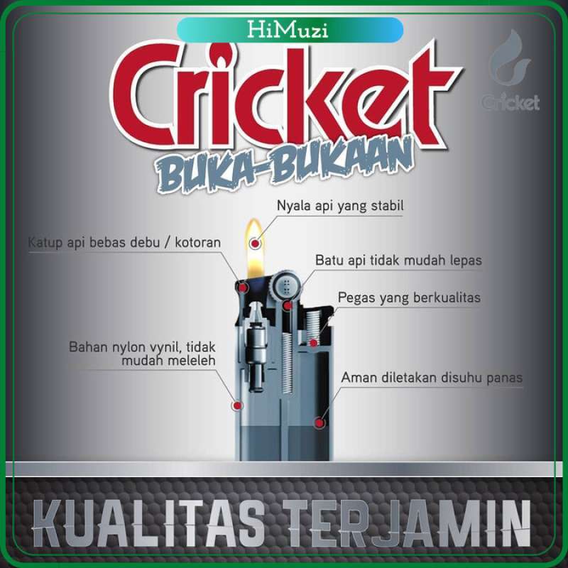 Promo Cricket Korek Api Classic Polos Pemantik Mekanik Box (50 Pcs ...