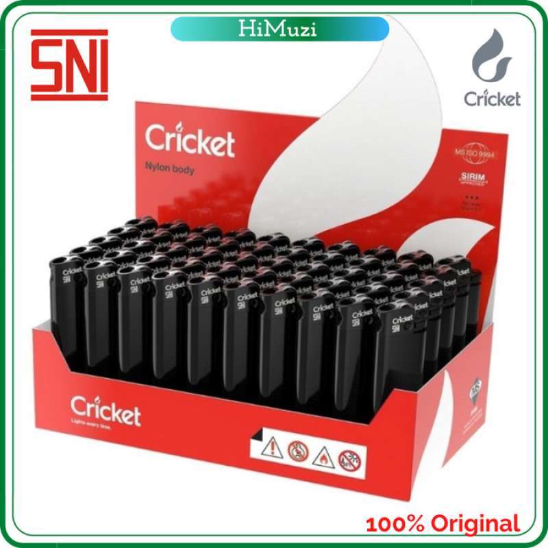 Promo Cricket Korek Api Classic Polos Pemantik Mekanik Box (50 Pcs ...