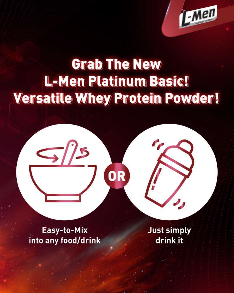 Promo Twin Pack : L-men Platinum Basic Whey Protein Unflavoured 800gr/1 ...