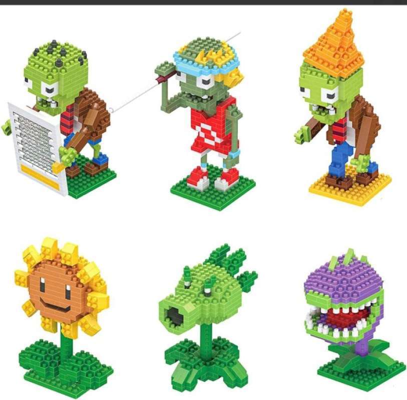 Promo Plants Vs Zombies Figures Building Blocks/ Mainan Balok Pvz ...