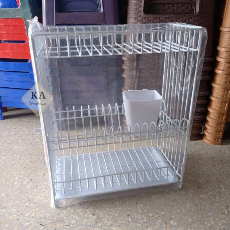 Promo Rak Piring 3 Susun Modelline Melin Rack + Tatakan / Rak Piring ...