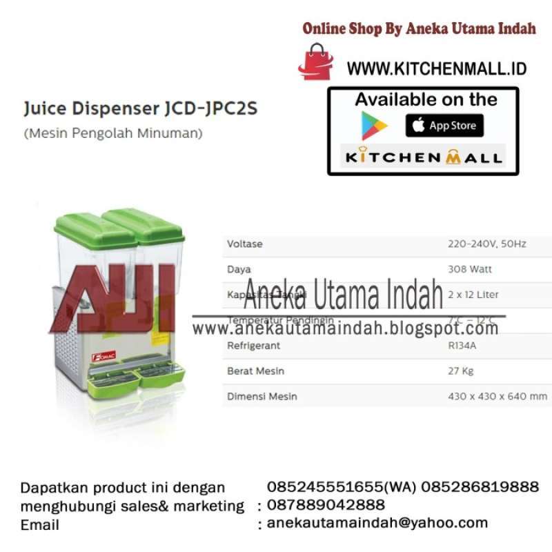 Promo Jcd-jpc2s Juice Dispenser / Jus Dispenser, 2 Tabung Dengan Pendingin Diskon 23% Di Seller ...