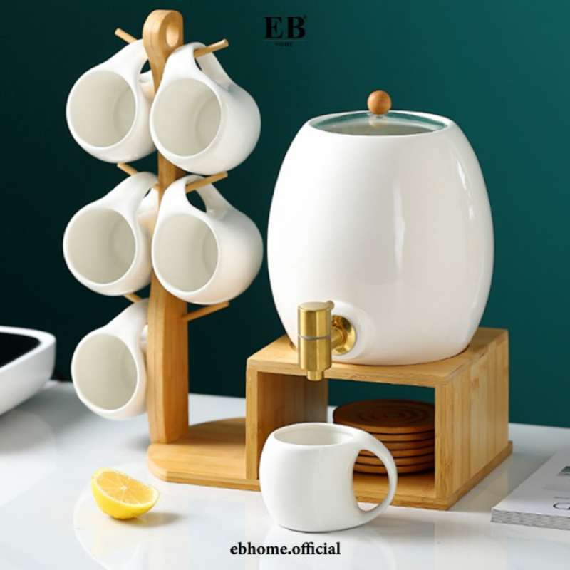 Promo Water Jug Dispenser Keramik / Barrel / Dispenser Jus Set Eb Home ...