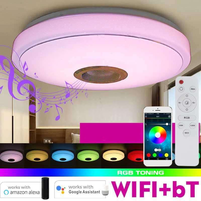 Jual Smuxi Lampu Plafon Led Rgb Ceiling Light Bluetooth Speaker 36w 32 ...