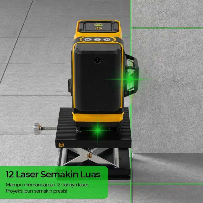 Jual Laser Level Green Beam 12 Lines Self Leveling Ground And Wall Eu12 ...