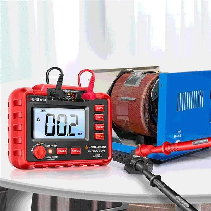 Jual Digital Megger Megohmmeter 250/500/1000v 2000 Mega Ohm Mh11 Tespen ...