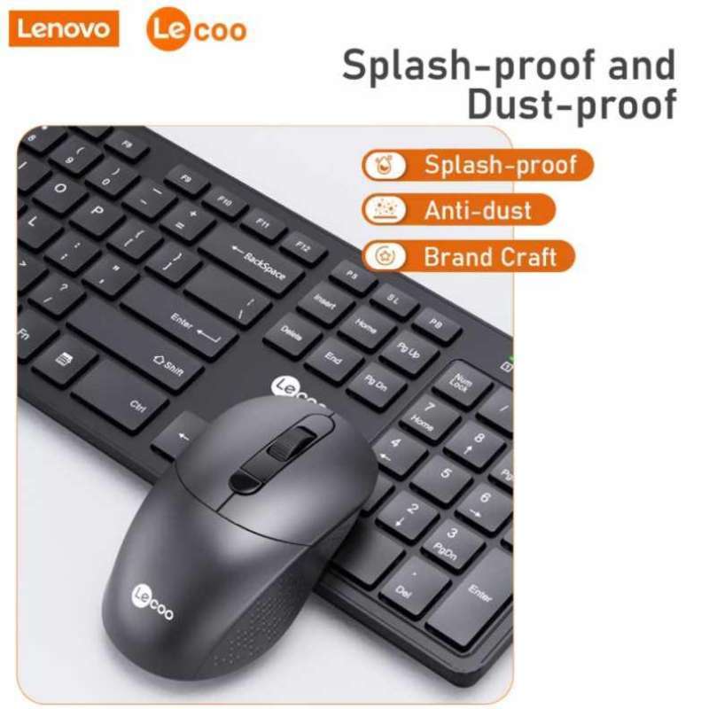 Jual Lecoo Keyboard Mouse Combo Set Wireless Kw201 Keyboard Gaming ...