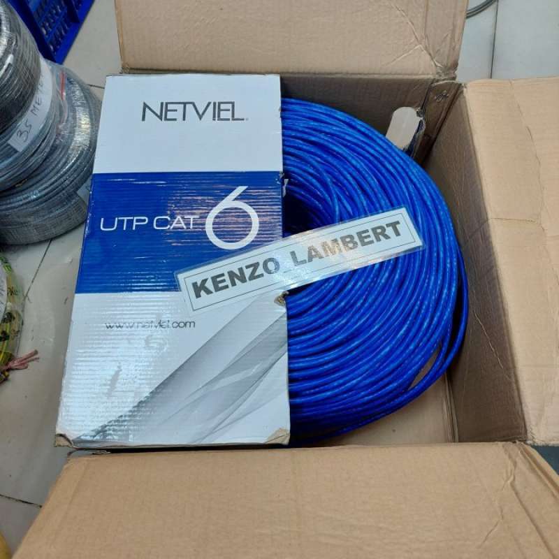Promo Kabel Utp Cat 6 Netviel Panjang 305 Meter Warna Biru Diskon 23% ...