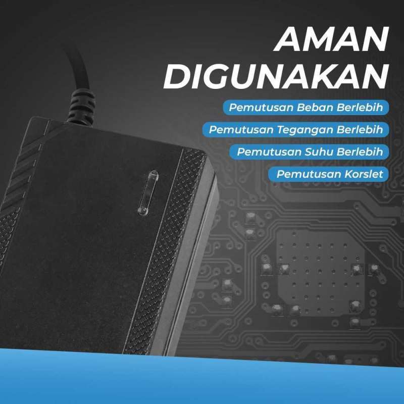 Promo Sino Adaptor Charger Baterai Converter Multifungsi Plug Dc 12.6v 12va Laptop Portable Ac ...