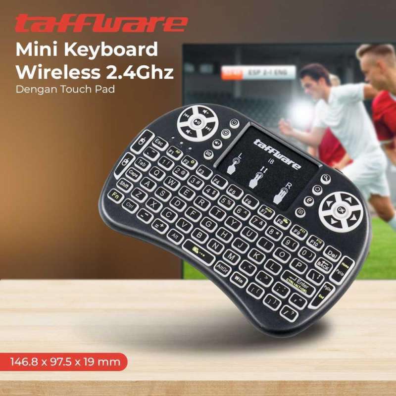 Jual Air Mouse Wireless Mini Keyboard Rgb 2.4ghz Dengan Touch Pad I8 ...