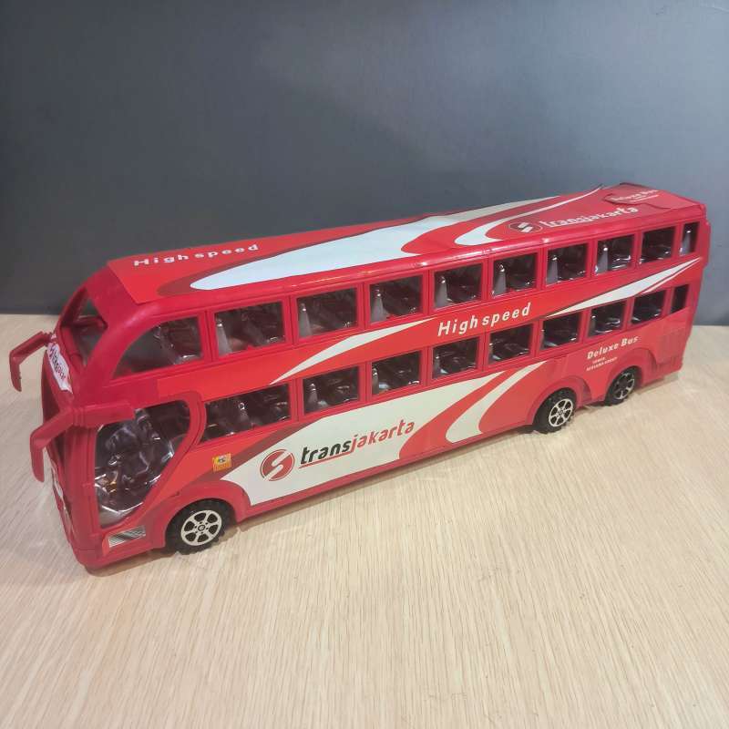 Jual Mainan Bus Tingkat / Bis Tingkat / Double Decker Bus Transjakarta ...
