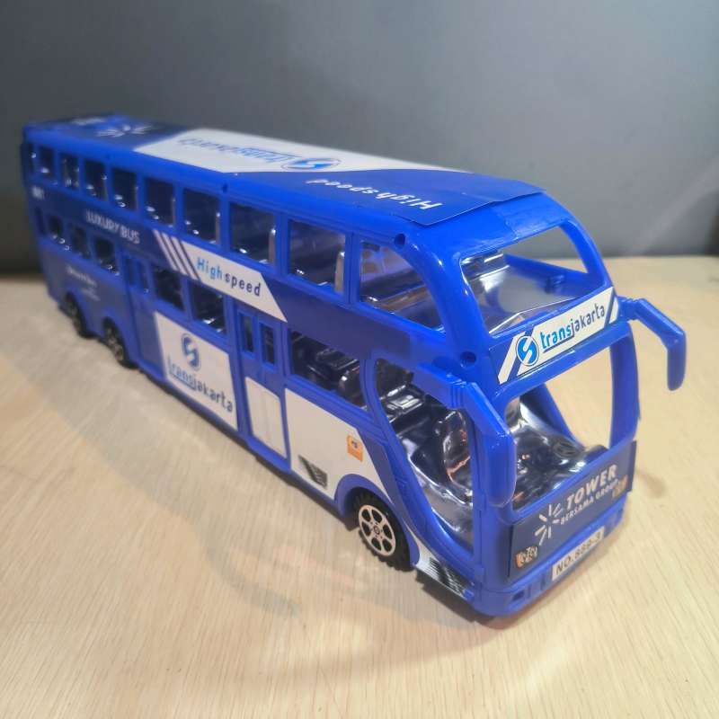 Jual Mainan Bus Tingkat / Bis Tingkat / Double Decker Bus Transjakarta ...