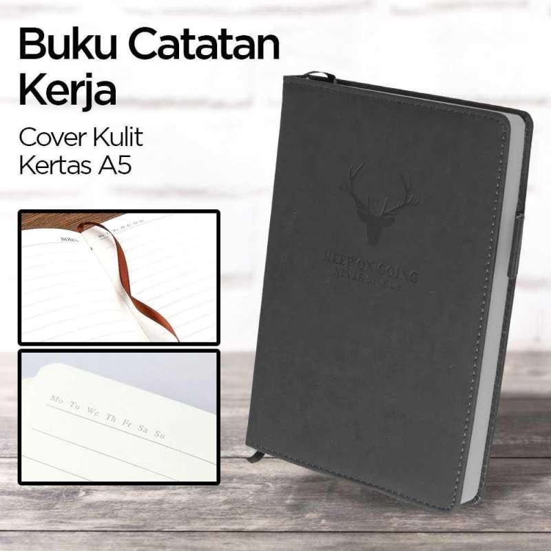 Jual Buku Catatan Harian Notebook Diary Cover Kulit 180 Lembar A5 Cw ...